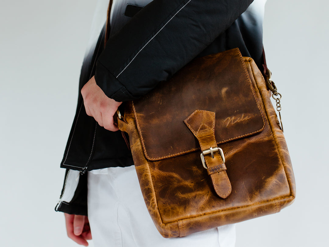 Distressed Conductor Bag – Nila Bags